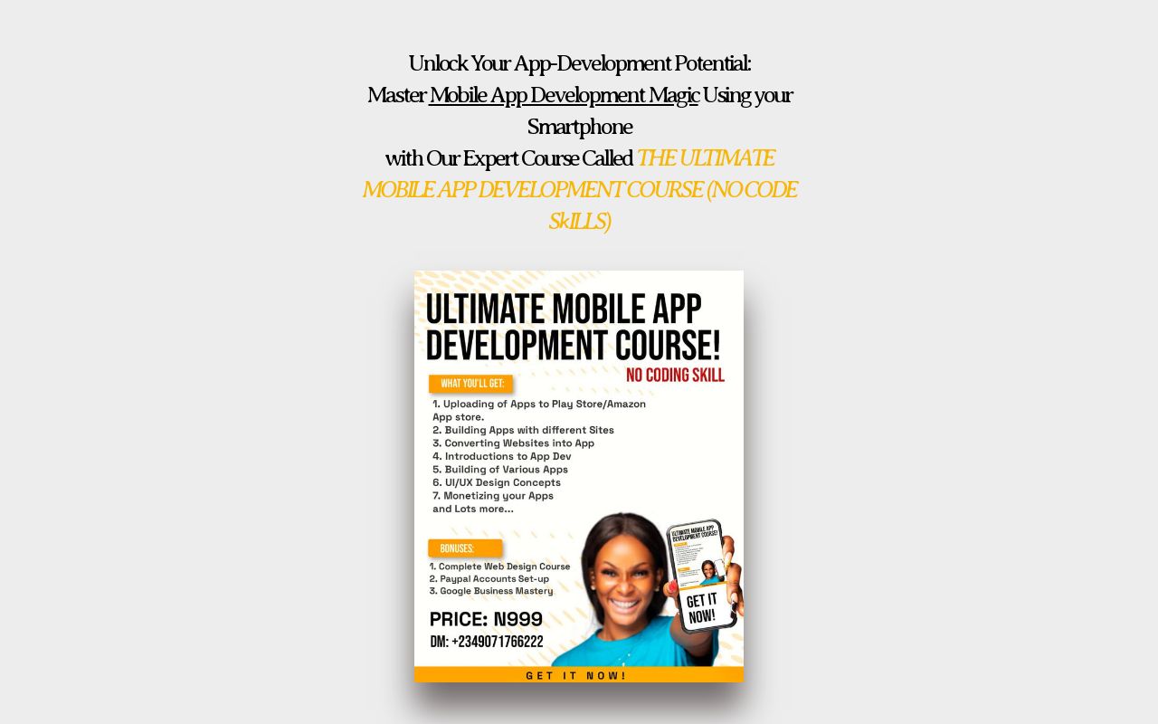 Ultimate Mobile App Course